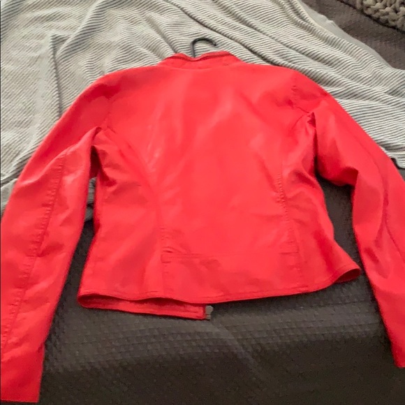 yest fashion | Jackets & Coats | Bright Red Moto Jacket | Poshmark